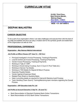 DEEPAK_MALHOTRA_RESUME UPDATED | DOC