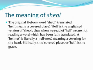 Bible Basics Study 4: God and Death | PPT