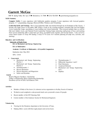 Resume Garrett McGee | PDF