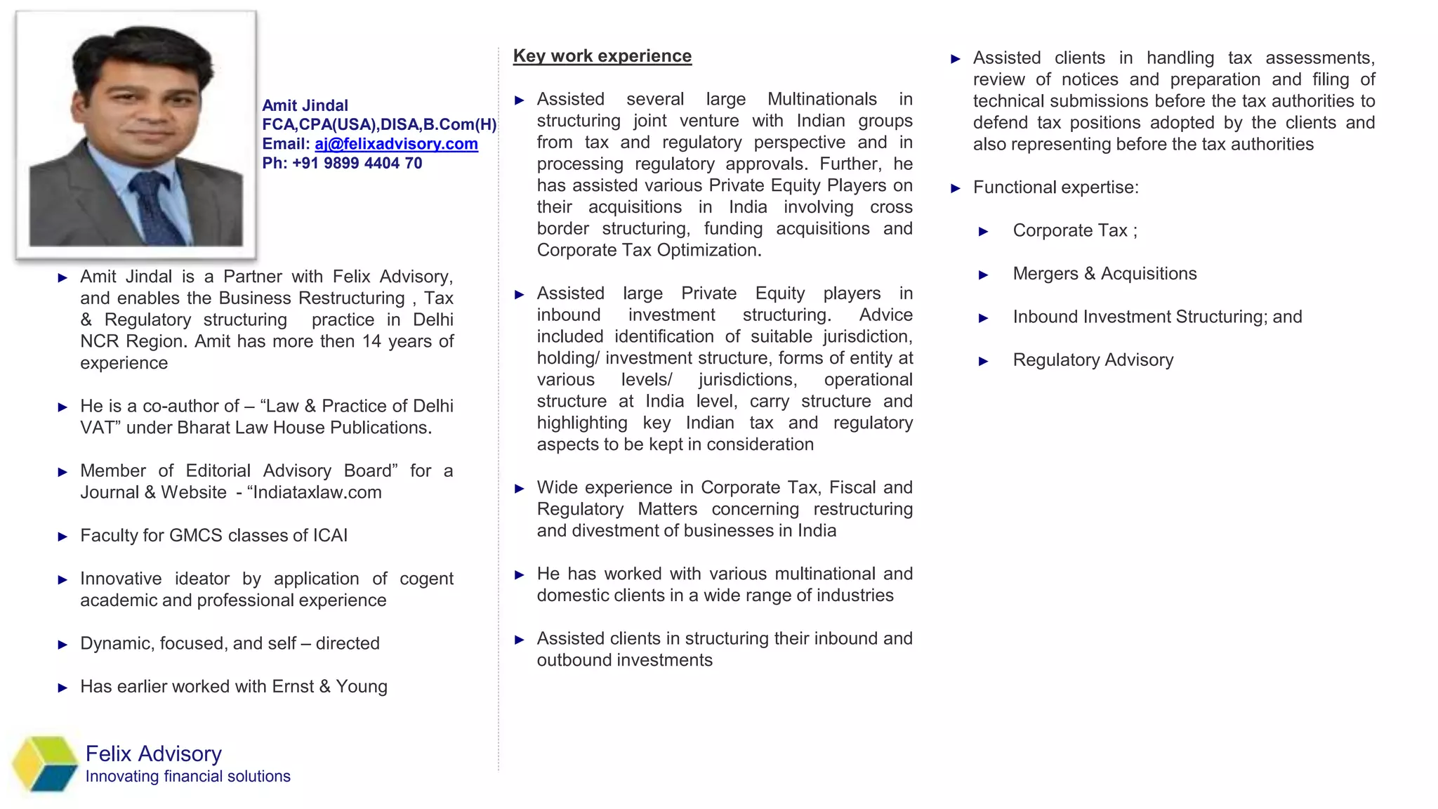 Felix profile | PPTX