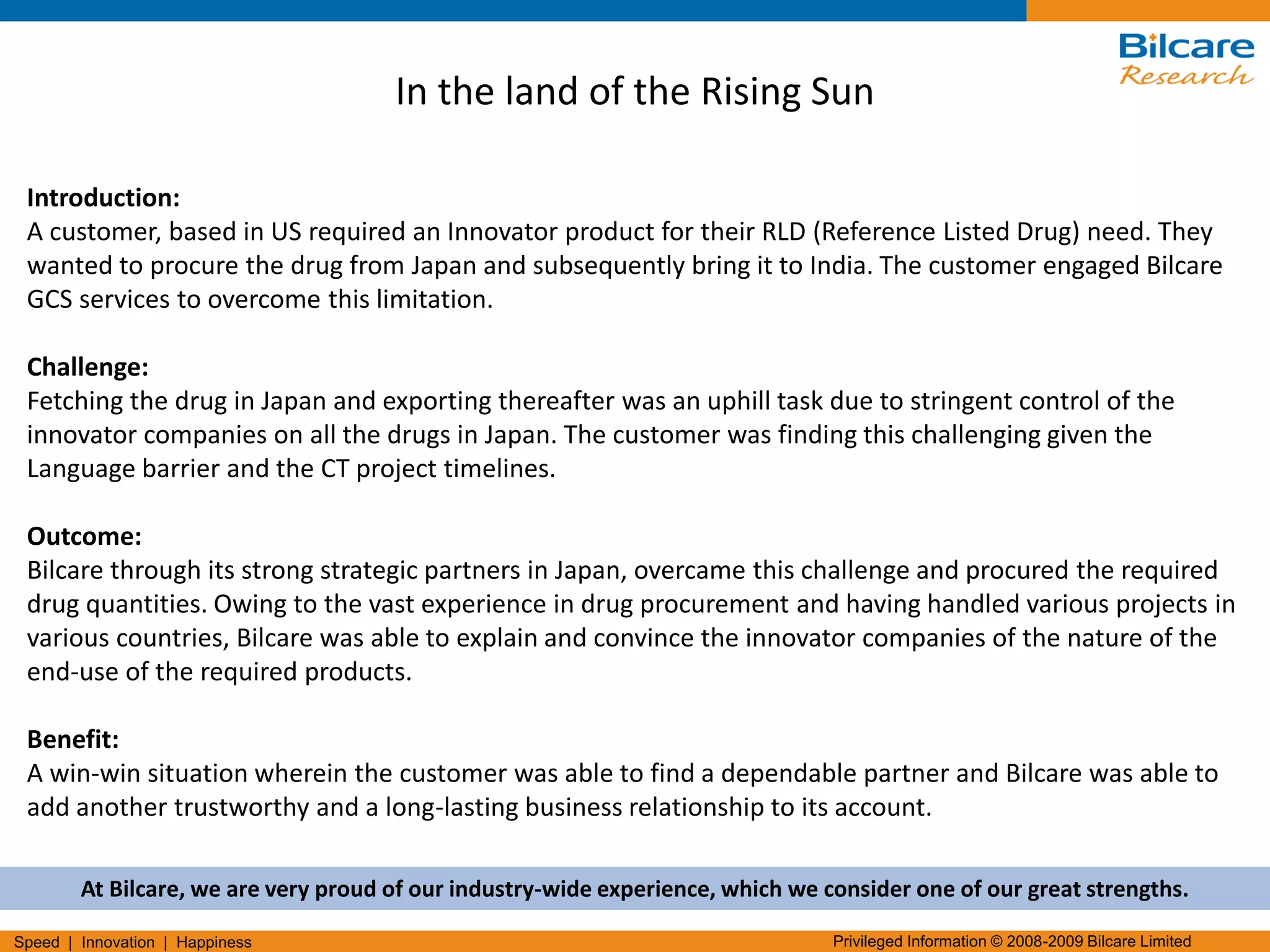Bilcare GCS Comparator Procurement | PDF