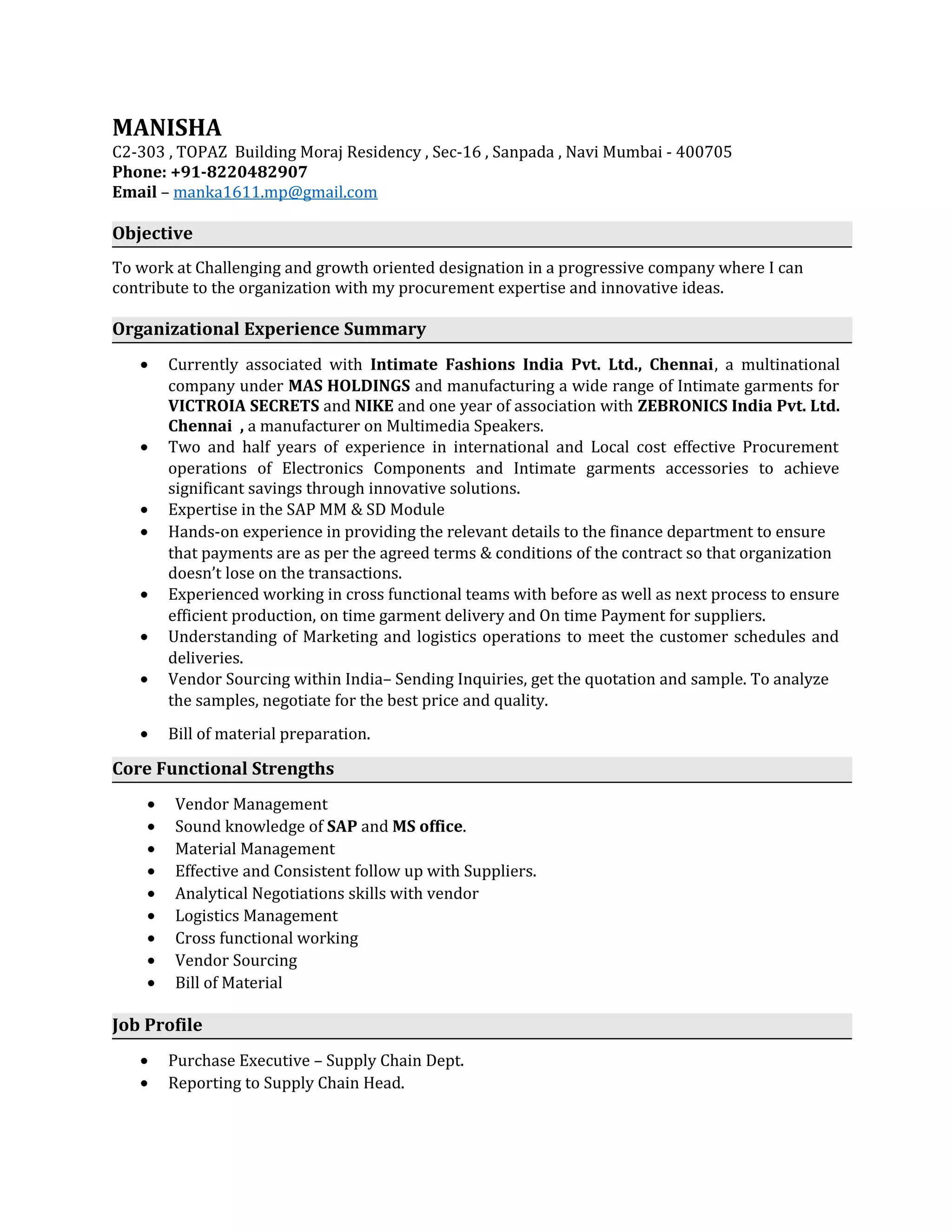 Resume- Manisha-Naukari | PDF