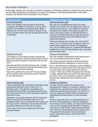 Sales Account Management - Job Shadow Report | PDF