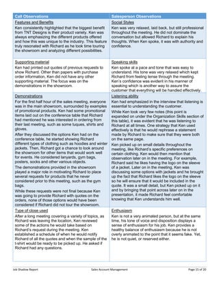 Sales Account Management - Job Shadow Report | PDF