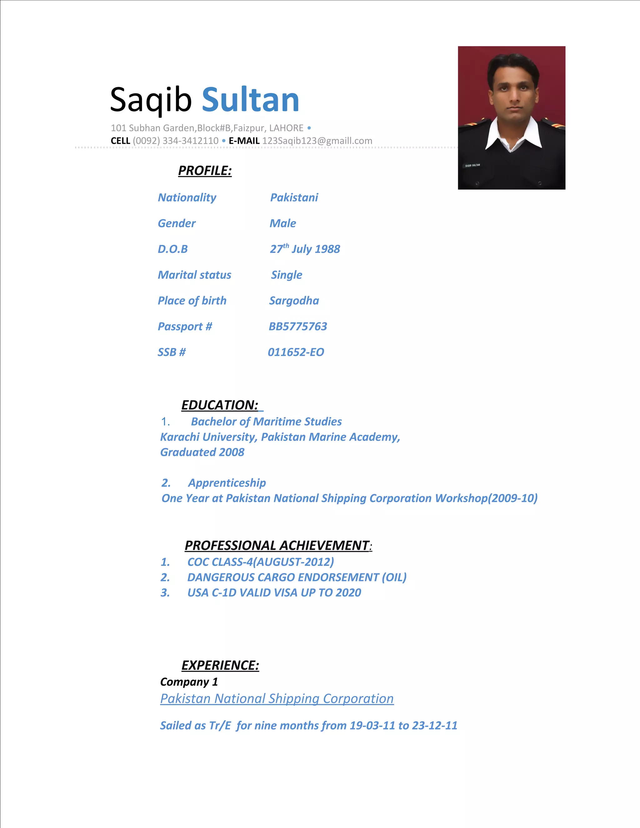 Updated Resume Saqib | PDF
