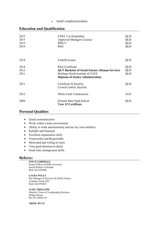 CURRENT RESUME 2 | PDF