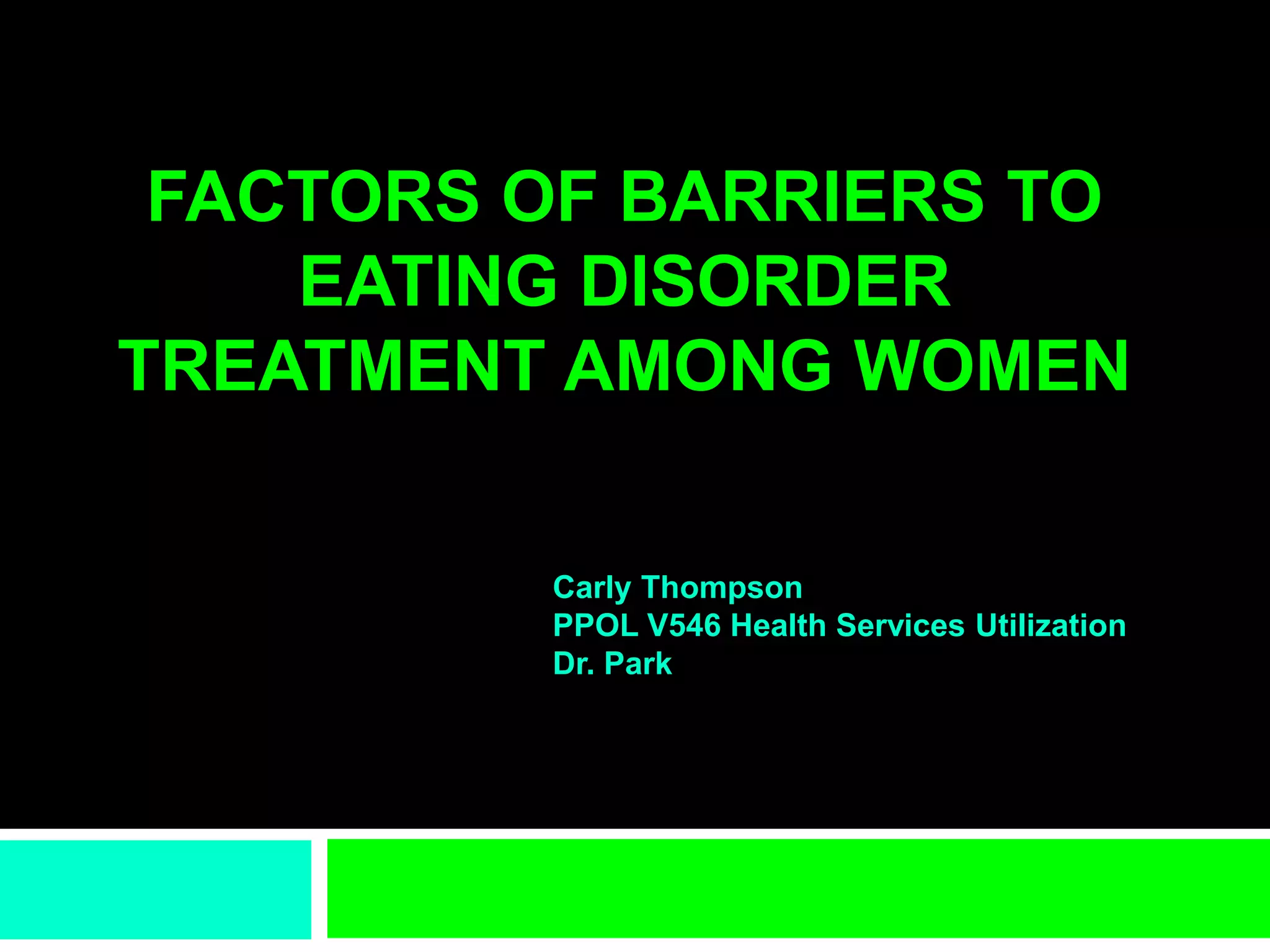Health Services Utilization Carly's Study Design | PPTX