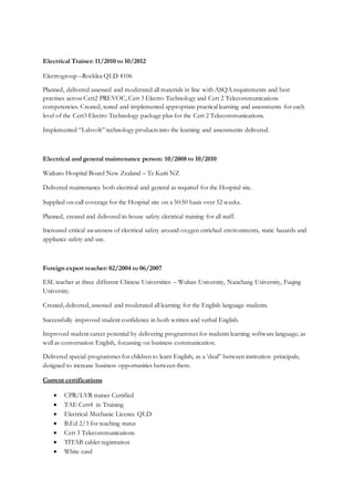 Professional Summary - Mic | PDF