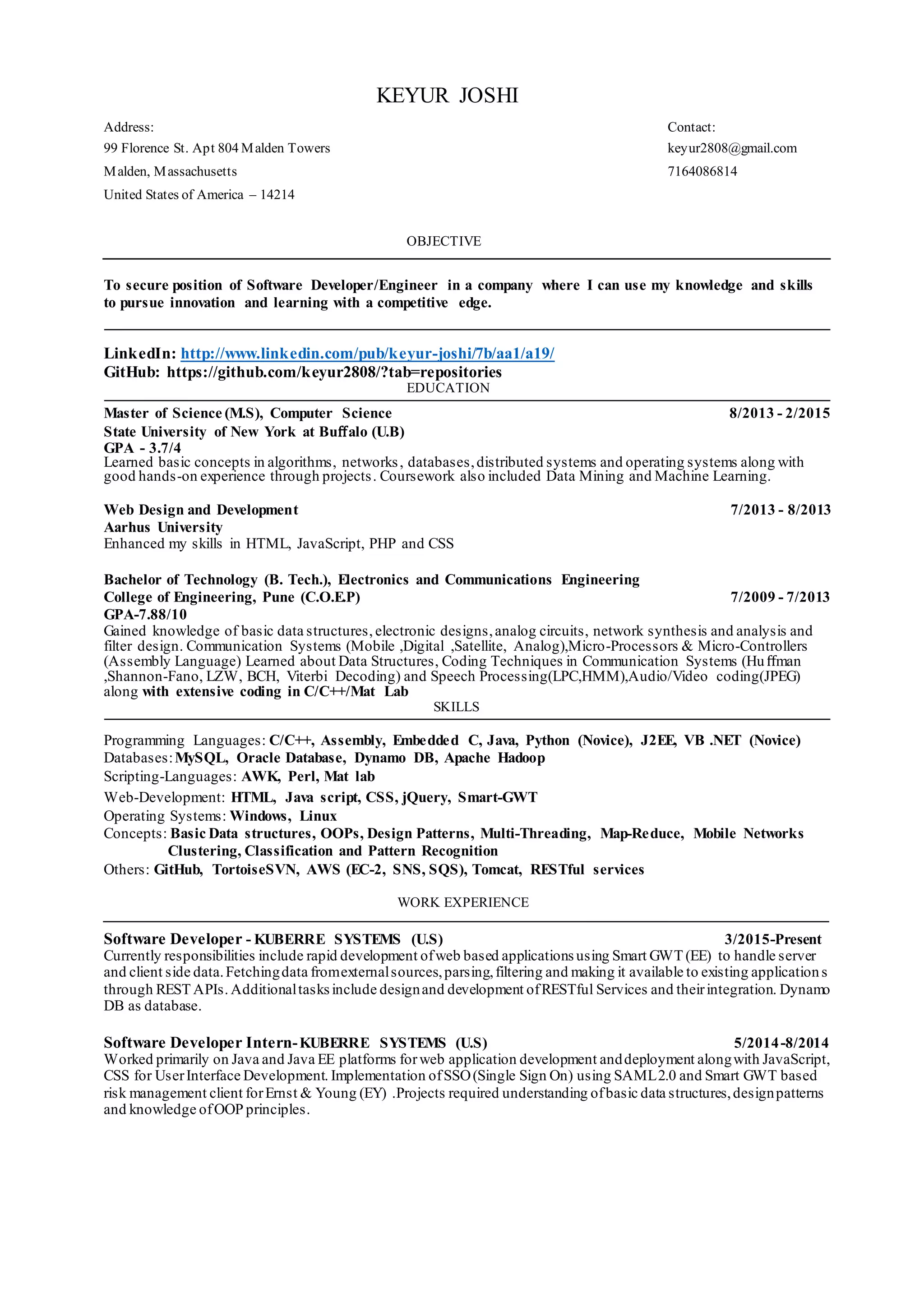Keyur_Joshi_resume - Copy | DOCX