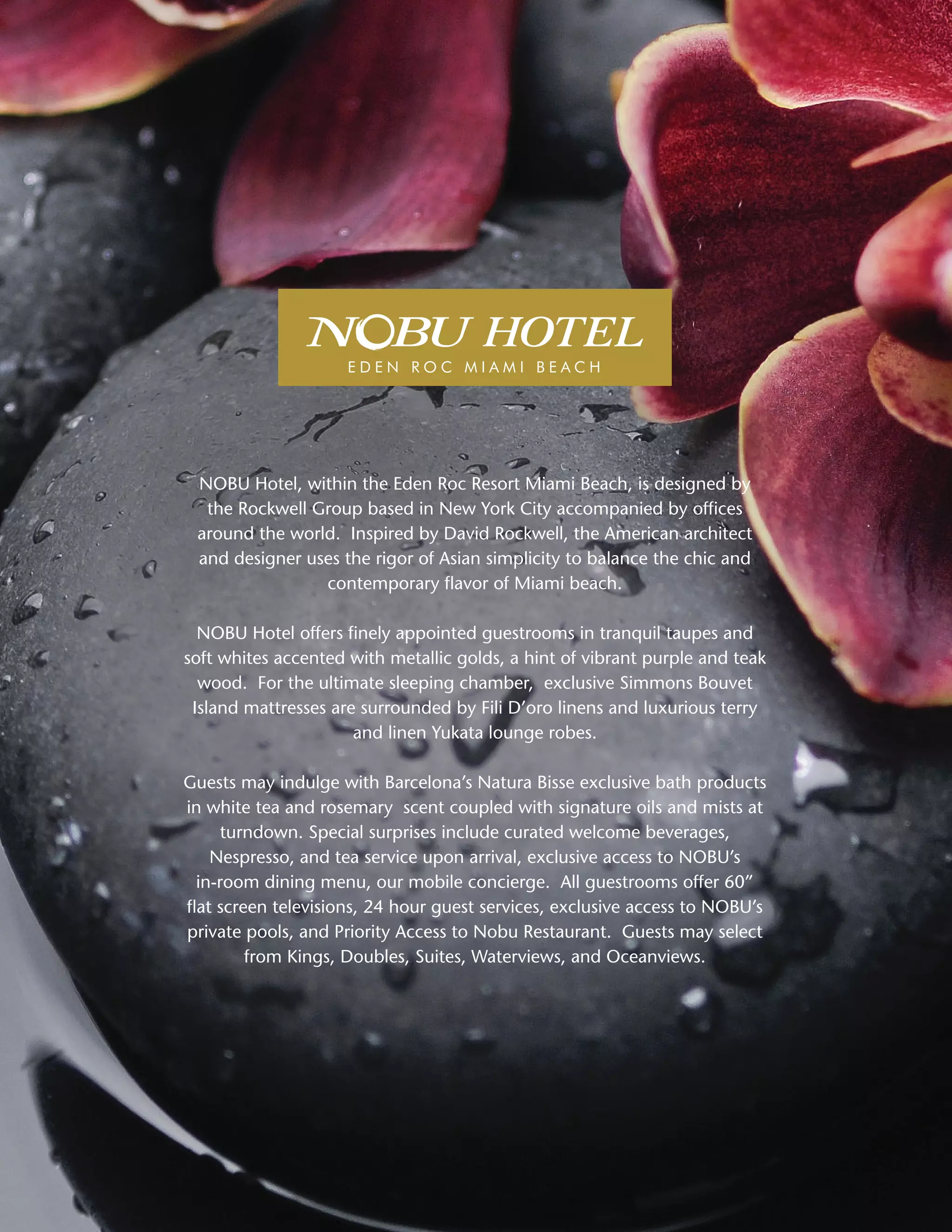 NOBU HOTEL intro to group | PDF | Hotels and Motels | Travel Type