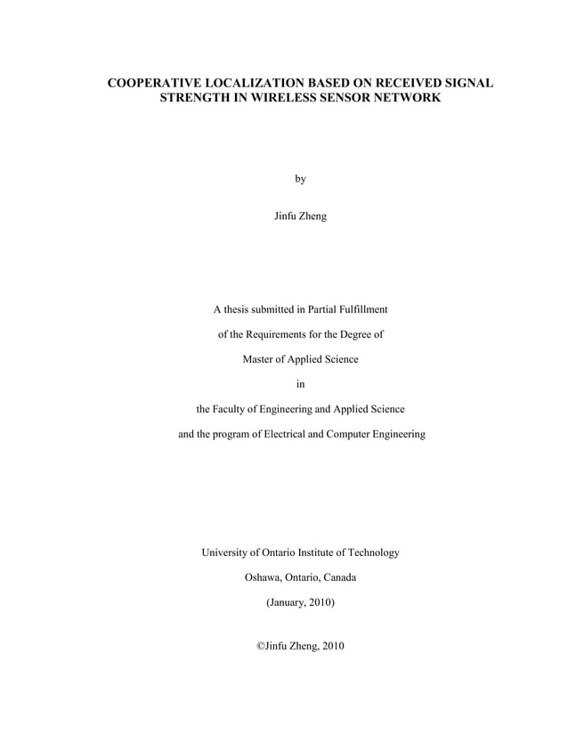 Cooperative Localization Based on Received Signal Strength in Wireless Sensor Network | PDF