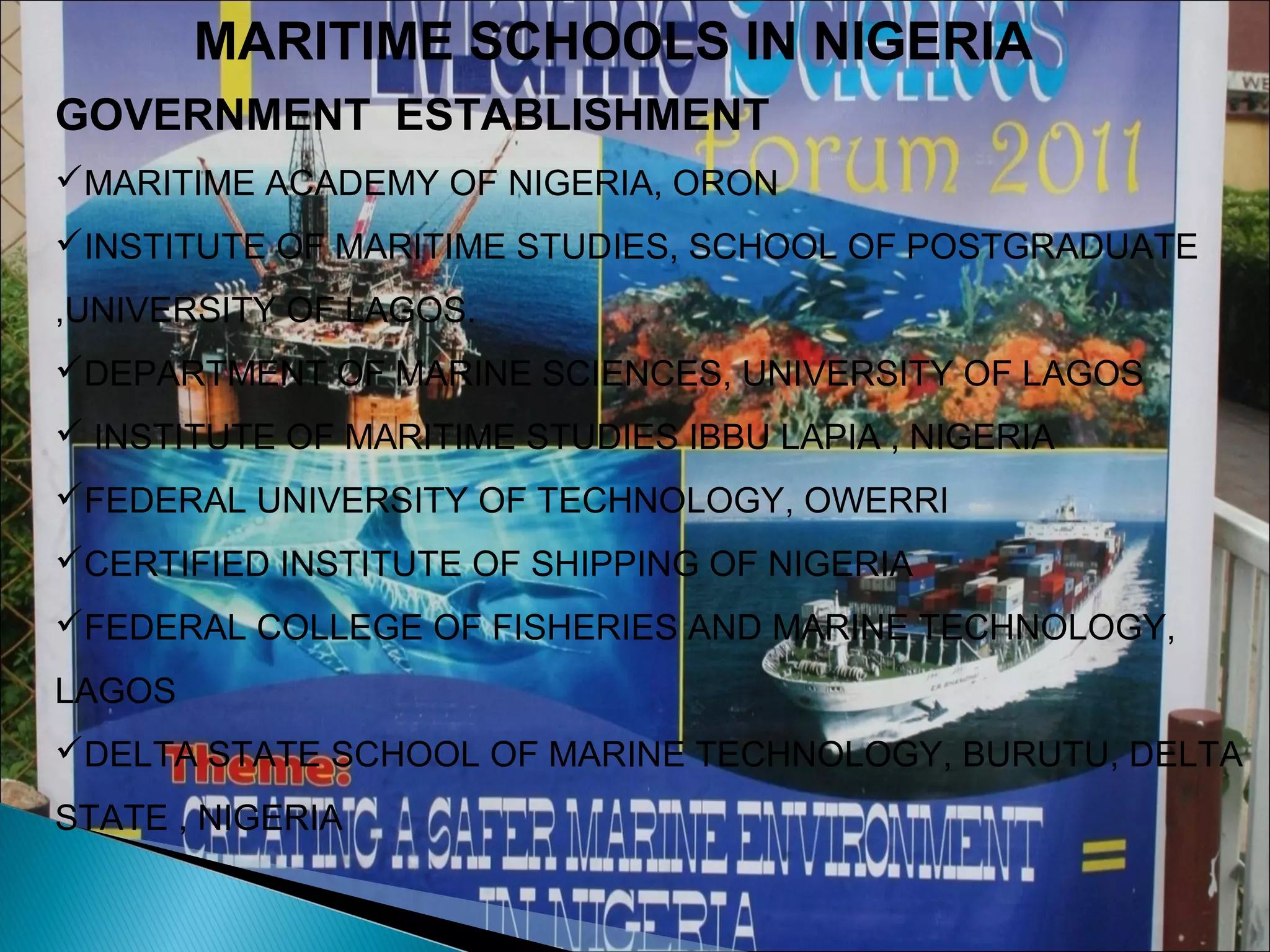 CHALLENGES MARITIME STUDENT'S FACE IN NIGERIA | PPT