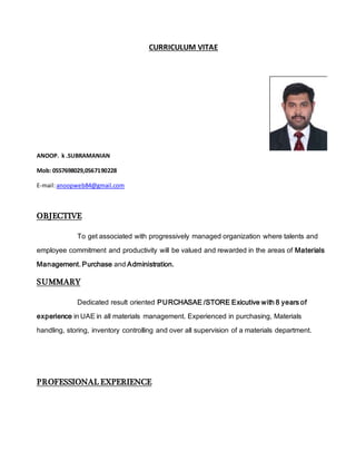 cv anoop | DOCX