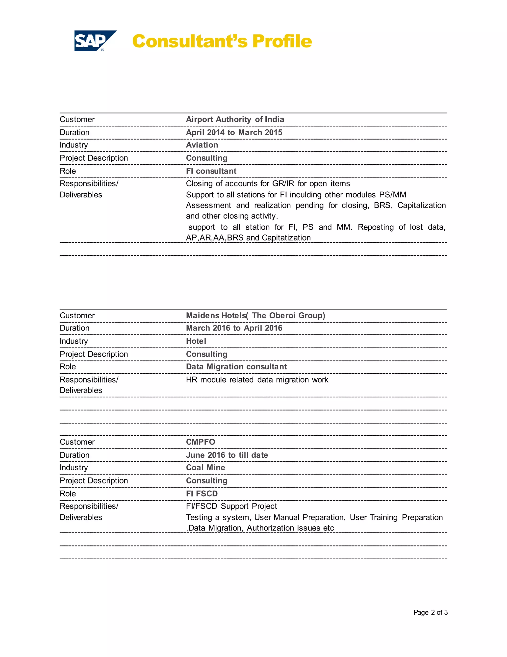 Ashish Kumar SAP FI Consultant | PDF