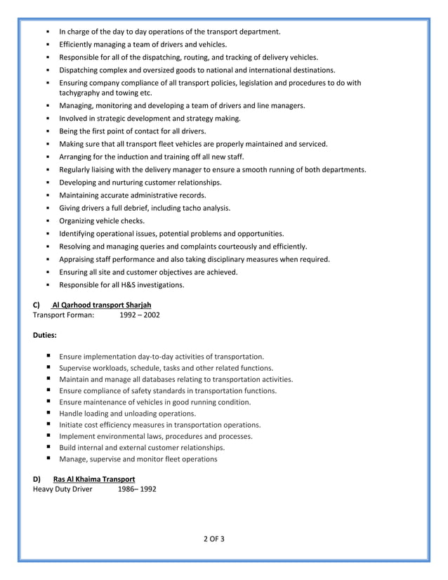 Sh.Transport Manager | PDF | Logistics and Transportation Industry ...