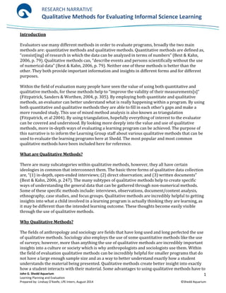 L. O'Keefe Writing Sample - Qualitative Research Narrative | PDF