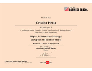 ATTESTATO 1° Modulo_Pirola | PDF