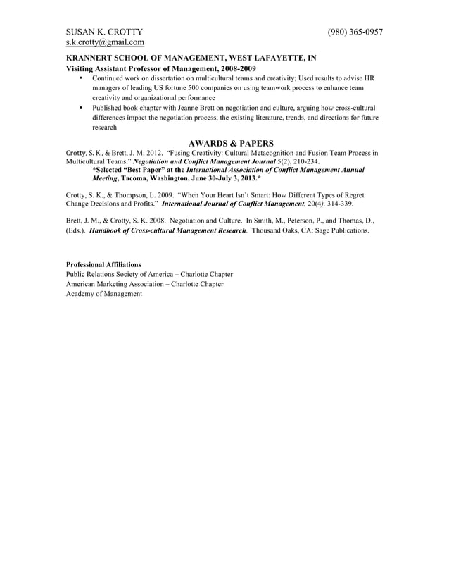 Susan Crotty Resume | PDF