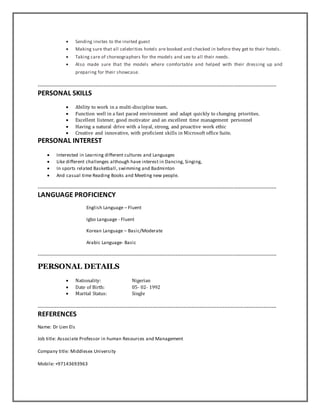 Bridget CV 2016 updated | DOCX