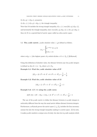 Solving Linear Equations Over p-Adic Integers | PDF