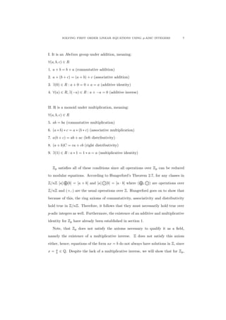 Solving Linear Equations Over p-Adic Integers | PDF