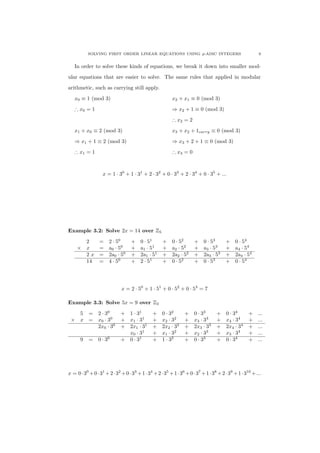 Solving Linear Equations Over p-Adic Integers | PDF