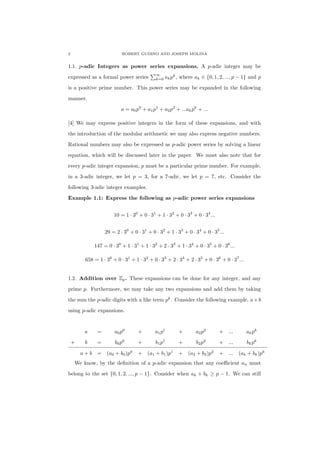 Solving Linear Equations Over p-Adic Integers | PDF