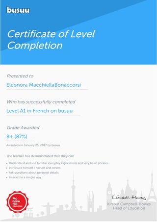 French certificate | PDF
