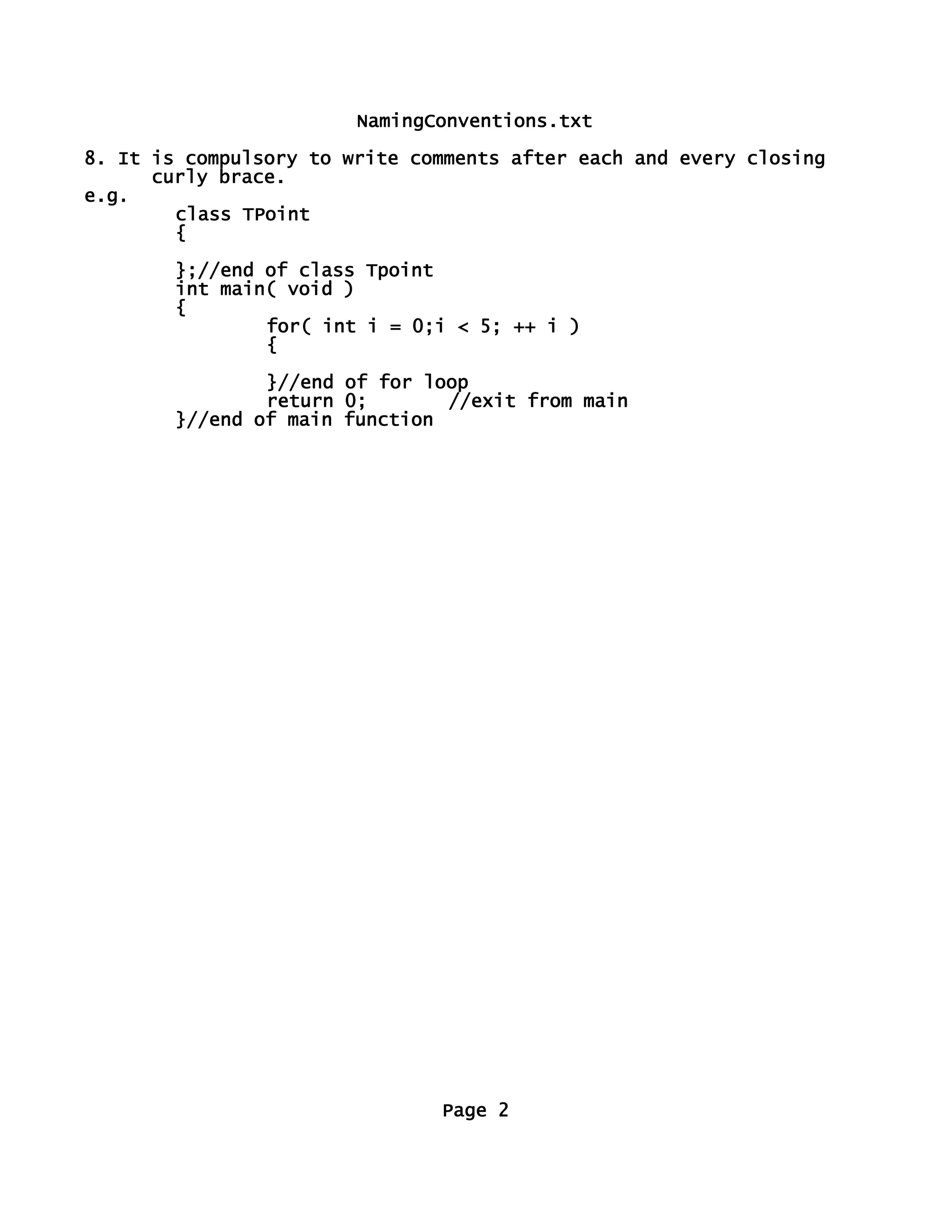 C++ Naming Conventions | PDF