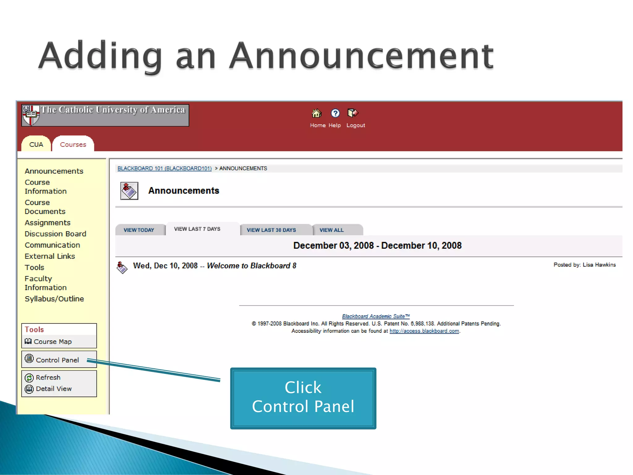 Adding Announcements | PPT