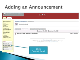 Adding Announcements | PDF