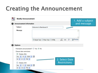 Adding Announcements | PDF