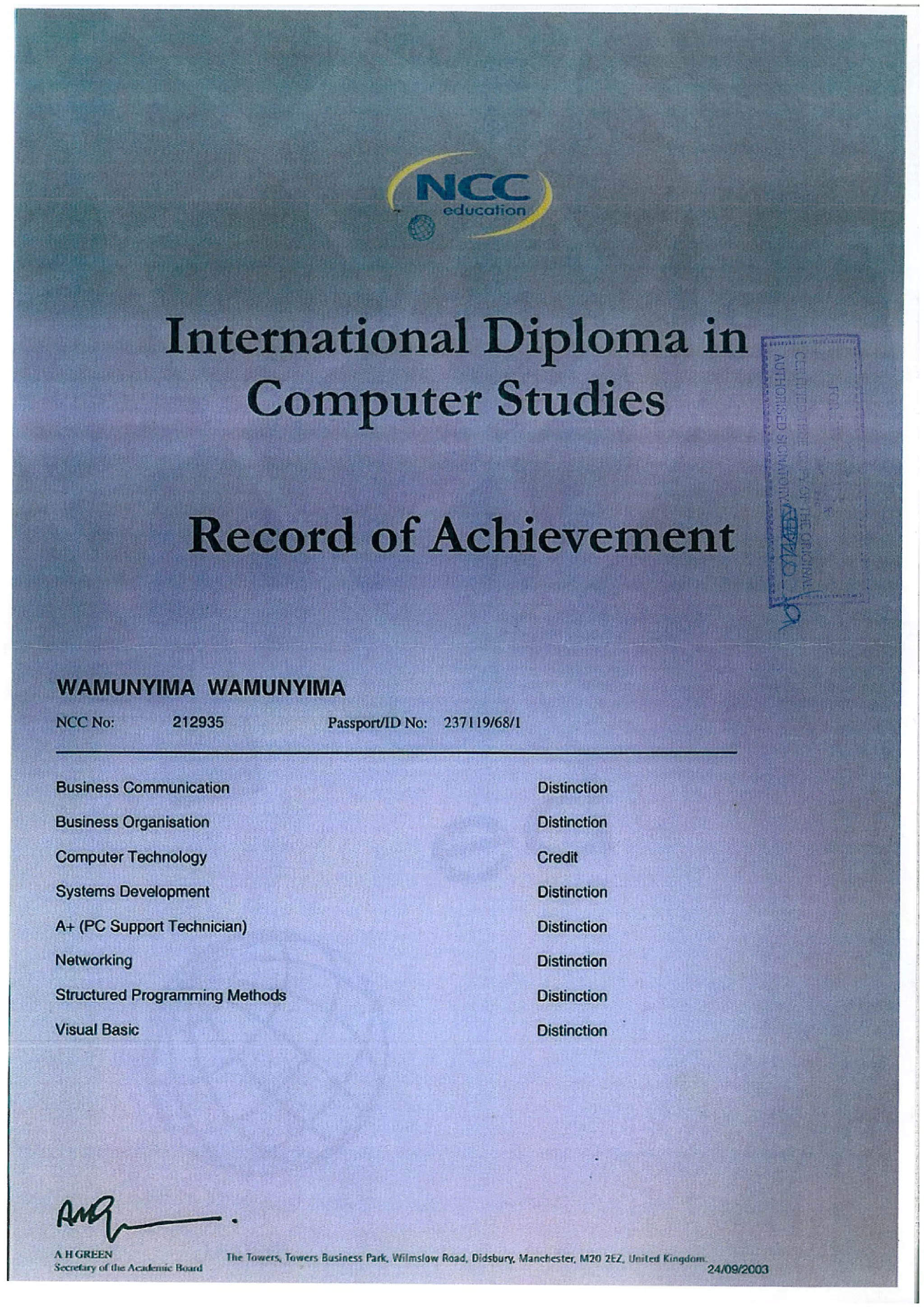 Diploma Grades | PDF