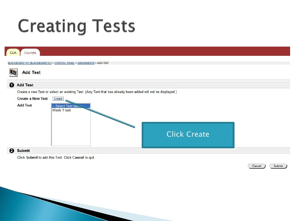 Creating Tests