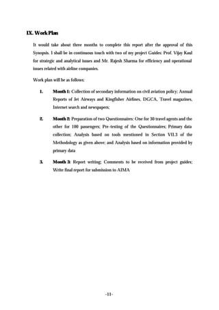 Rajat_Synopsis_F (1) | PDF | Air Travel | Travel Type