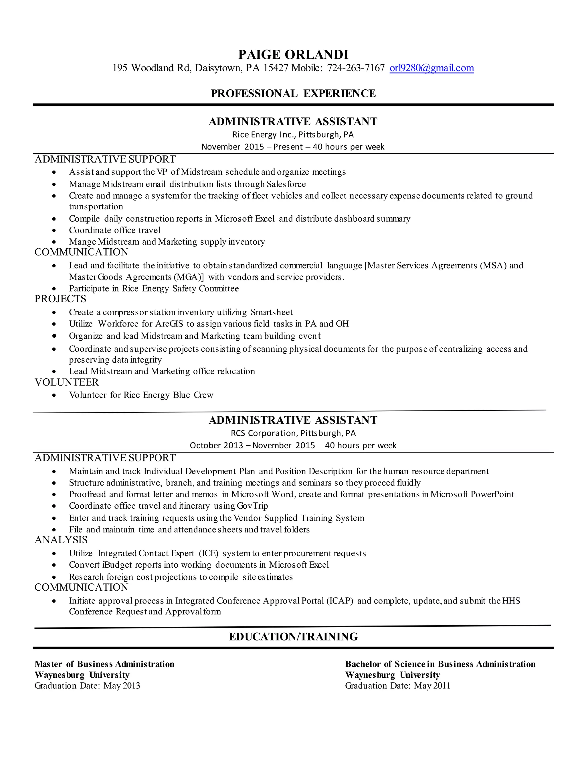PaigeOrlandi's resume2 | DOCX