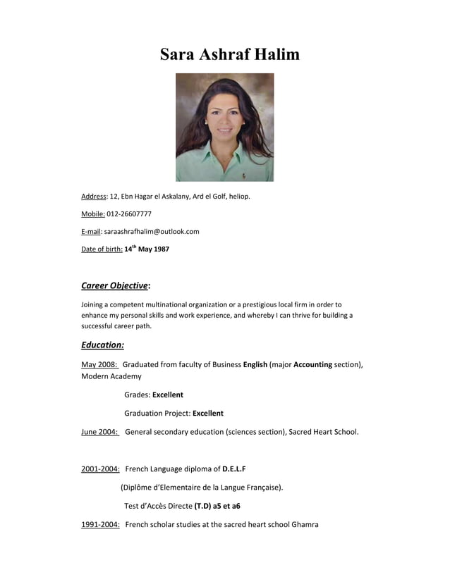 Sara_Ashraf_cv updated | PDF