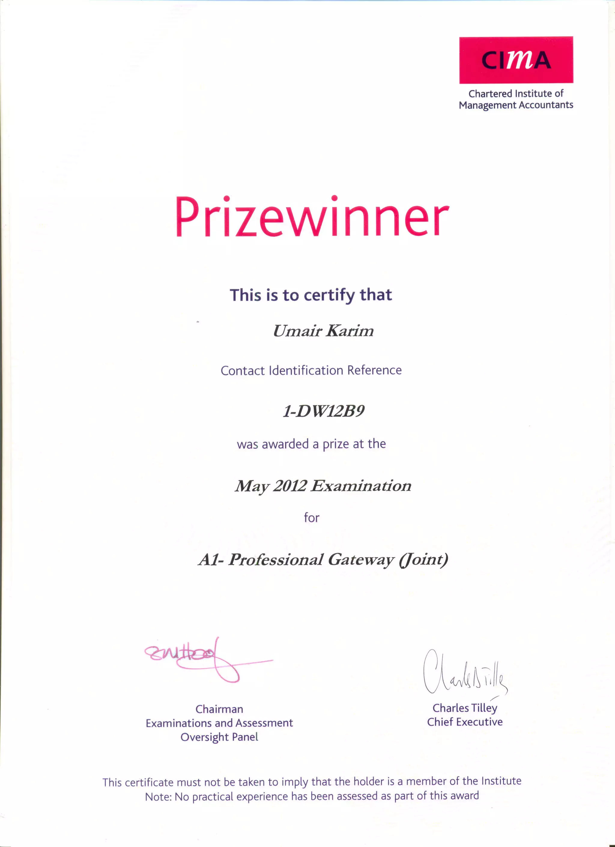 CIMA (Advanced Diploma in Management Accounting) | PDF