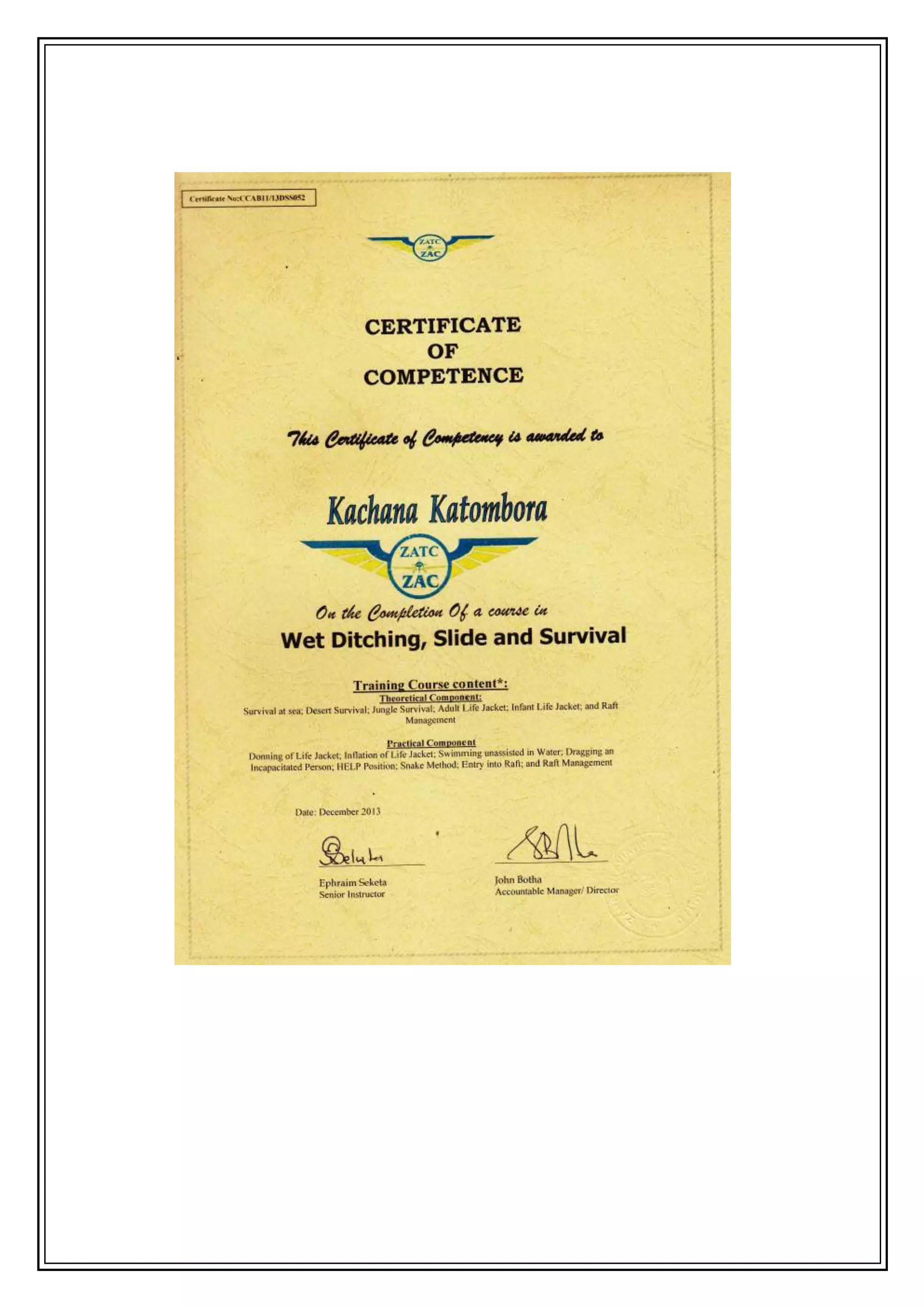 Chacha Katombora CV & Qualifications | PDF