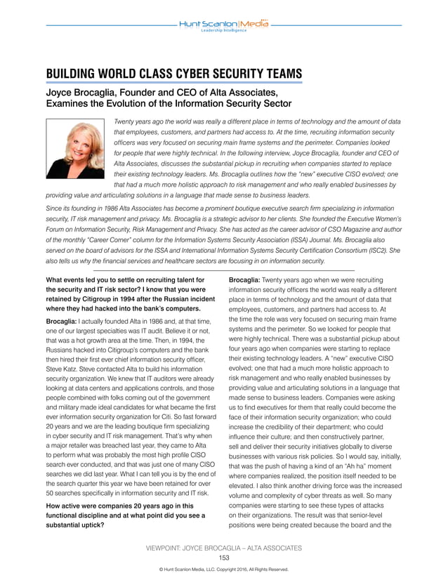 Building World Class Cybersecurity Teams | PDF