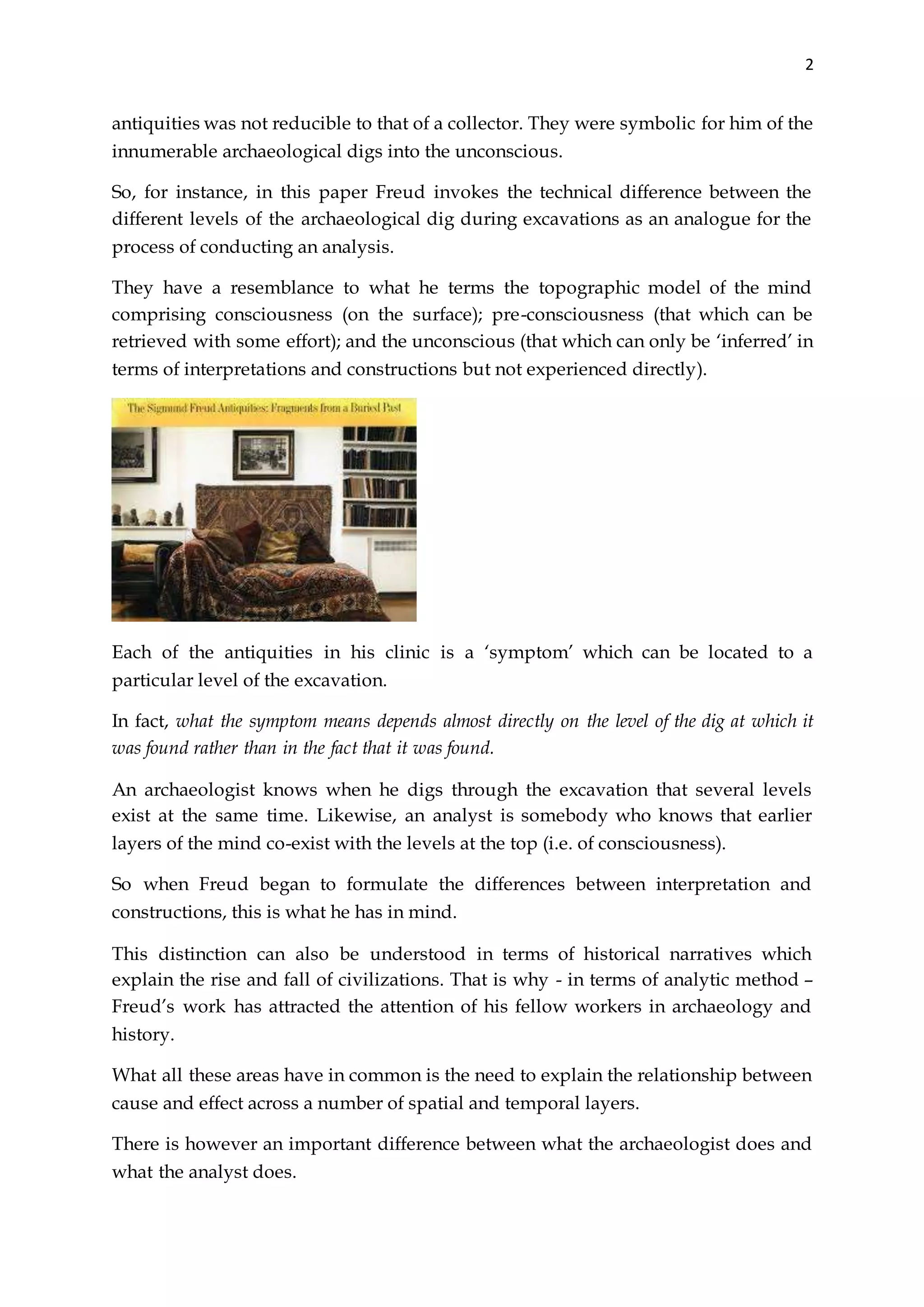 Sigmund Freud on 'Constructions in Analysis' | DOCX