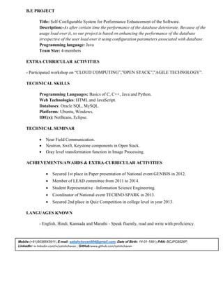 company resume | PDF | Databases | Computer Software and Applications