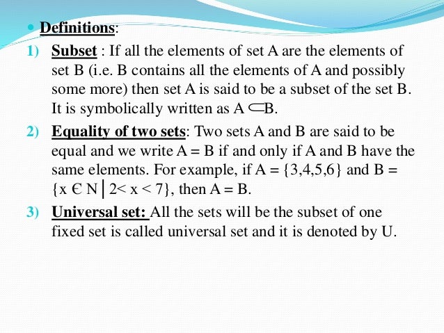 Bba i-bm-u-1.2 set theory