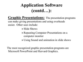 Bba i-introduction to computer-u-2- application and system software | PPTX