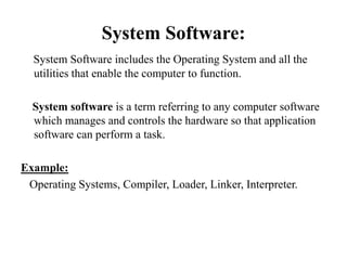 Bba i-introduction to computer-u-2- application and system software | PPT