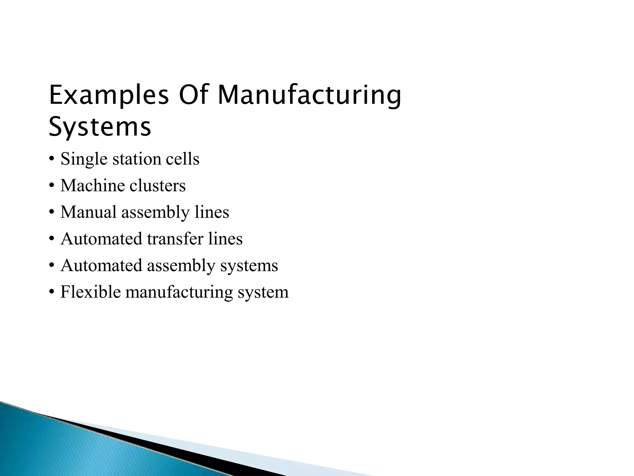 Types of Manufacturing system | PPTX