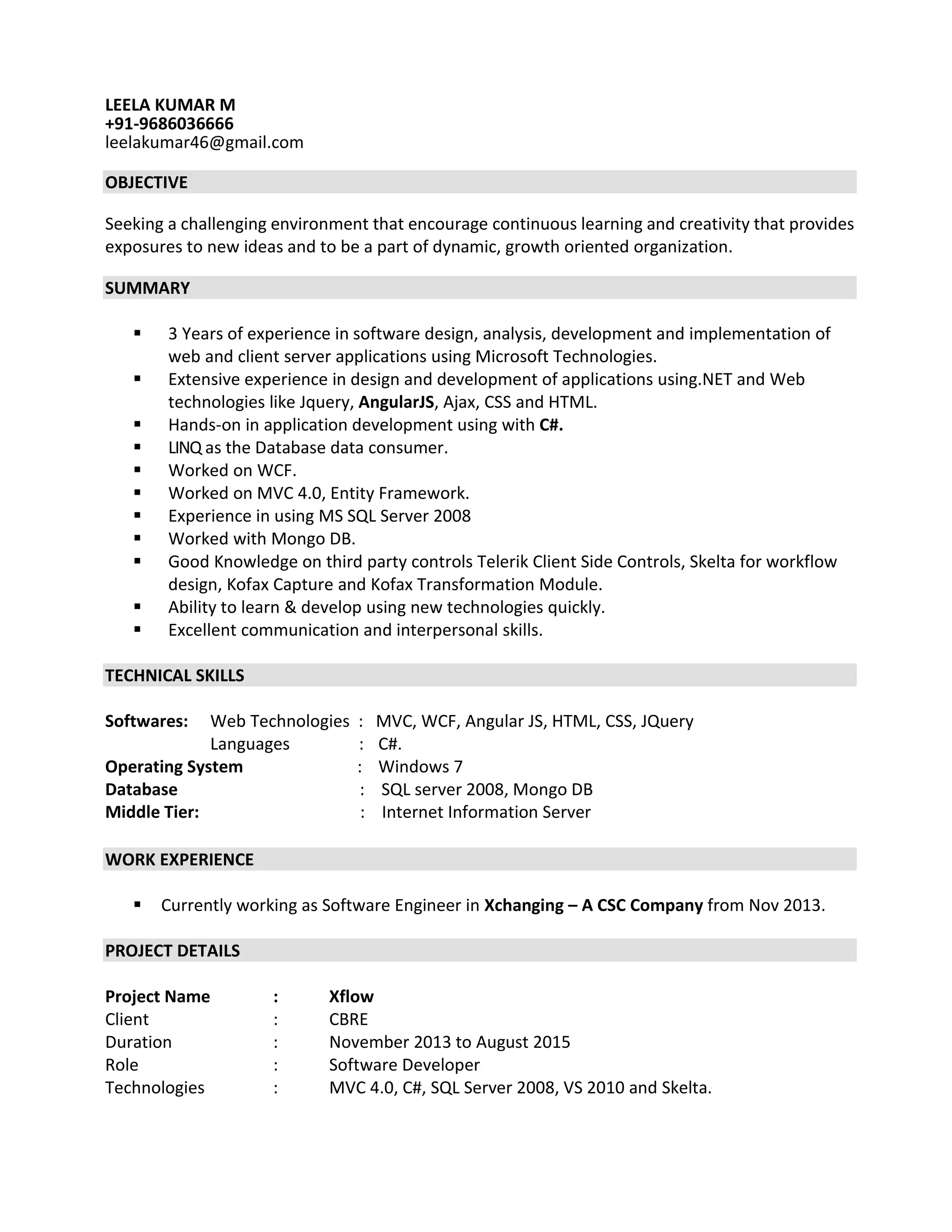 Leela Kumar Resume | PDF