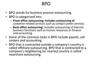 Bba 1 ibo u 5.2 bpo & kpo | PPTX