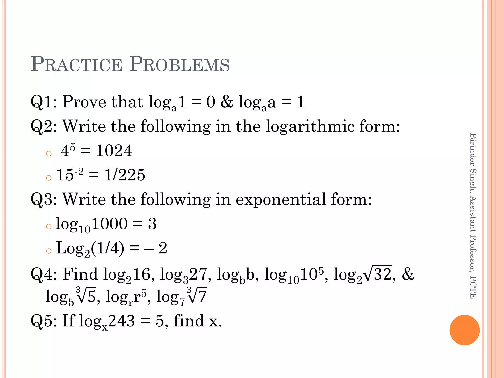 Logarithms | PDF
