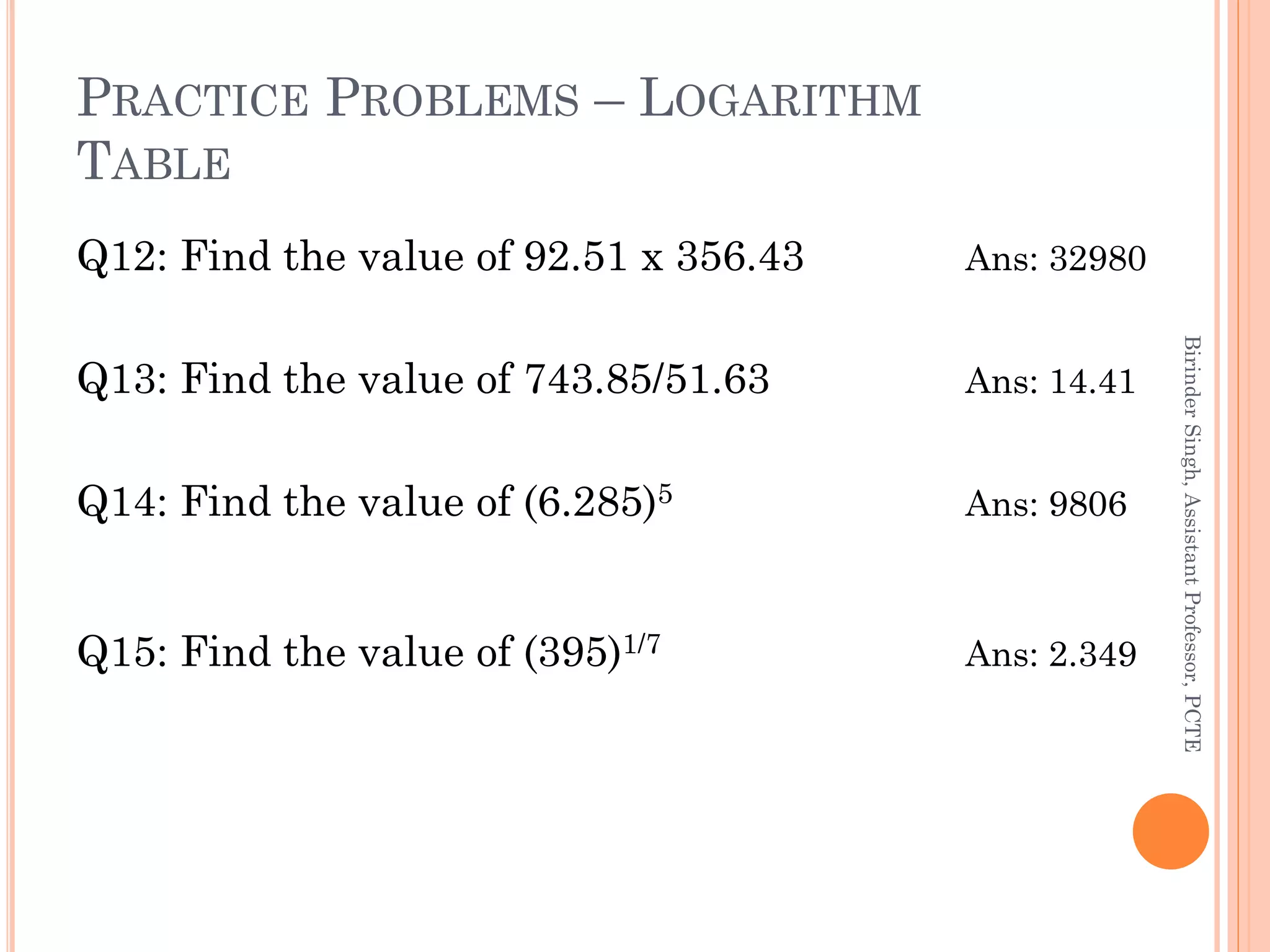Logarithms | PDF